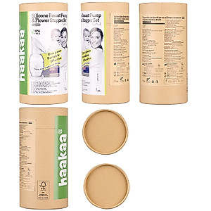 haakaa Manual Breast Pump Hand Pump Milk Pump Breast Milk Collector with Suction Base and Flower Stopper 100% Food Grade Silicone BPA Free (5oz/150ml) (Orange)