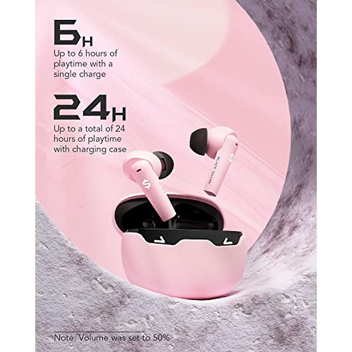 Black Shark Bluetooth Earbuds Wireless Earbuds with Emoji LED Light, Gaming Earbuds with 45ms Ultra Low Latency, Bluetooth 5.1, Music and Gaming Dual Modes, 24H Playtime, IPX5 Waterproof- Pink