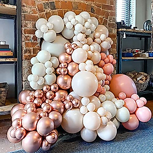 Sand White Balloons 5 Inch 50 Pcs Baby Shower Party Balloons Happy Birthday Decoration Balloons Bulk