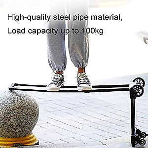 Generic Hand Trucks Multifunctional Telescopic Folding Hand Truck, Portable Shopping Cart Luggage Cart, Transport Trolley, with 4 Solid PVC Wheels, Load 80kg