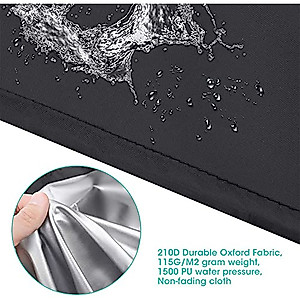 Betogeth Patio Heater Cover Top Stand Up with Zipper Outside Black Heater Head Covers for Standing Heat Lamp Waterproof Classic Terrace Round Propane Fire Sense Gas Outdoor