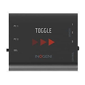 Toggle by INOGENI, Video Conference USB switcher (BYOD/BYOM), Plug and Go, Up to 3 Devices, Professional Device