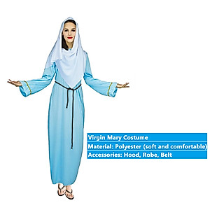 AilRabbit Virgin Mary Costume - biblical costumes for women,Halloween Christmas masquerade dance role-playing costume (S)