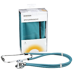 McKesson Lumeon Blood Pressure Monitor and Sprague Rappaport Stethoscope Combo Kit - Hand Held Aneroid Sphygmomanometer, 1 Count
