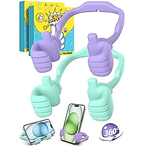 Cell Phone Stand Thumbs Up Lazy Phone Stand - 2 Pack Phone Holder 2024 College Graduation Gifts for Her Him Cellphone Phone Stand for Desk Birthday Gifts for Teens Girls Boys Adults Women Men Wife