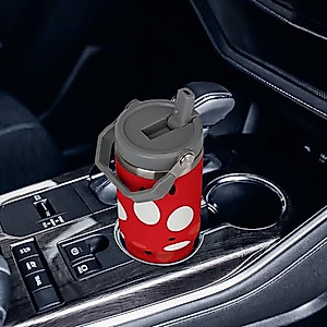 SYJTGDE Large Capacity Car Cup Red White Polka Dot Fashionable Upgrade Car Cup Advanced And Beautiful Travel Cup