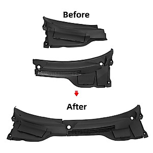 HECASA Windshield Wiper Cowl Cover Panel Compatible with 2007-2015 Mini Cooper R55 R56 R57 Replacement for 51132751209 51132751210 (Left & Right)