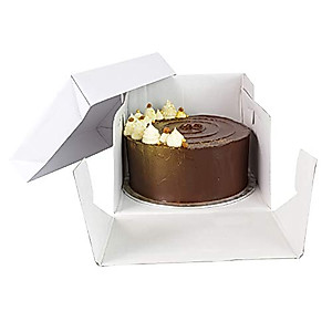 PME Round Cake Card & Cake Box, 8-Inch, White