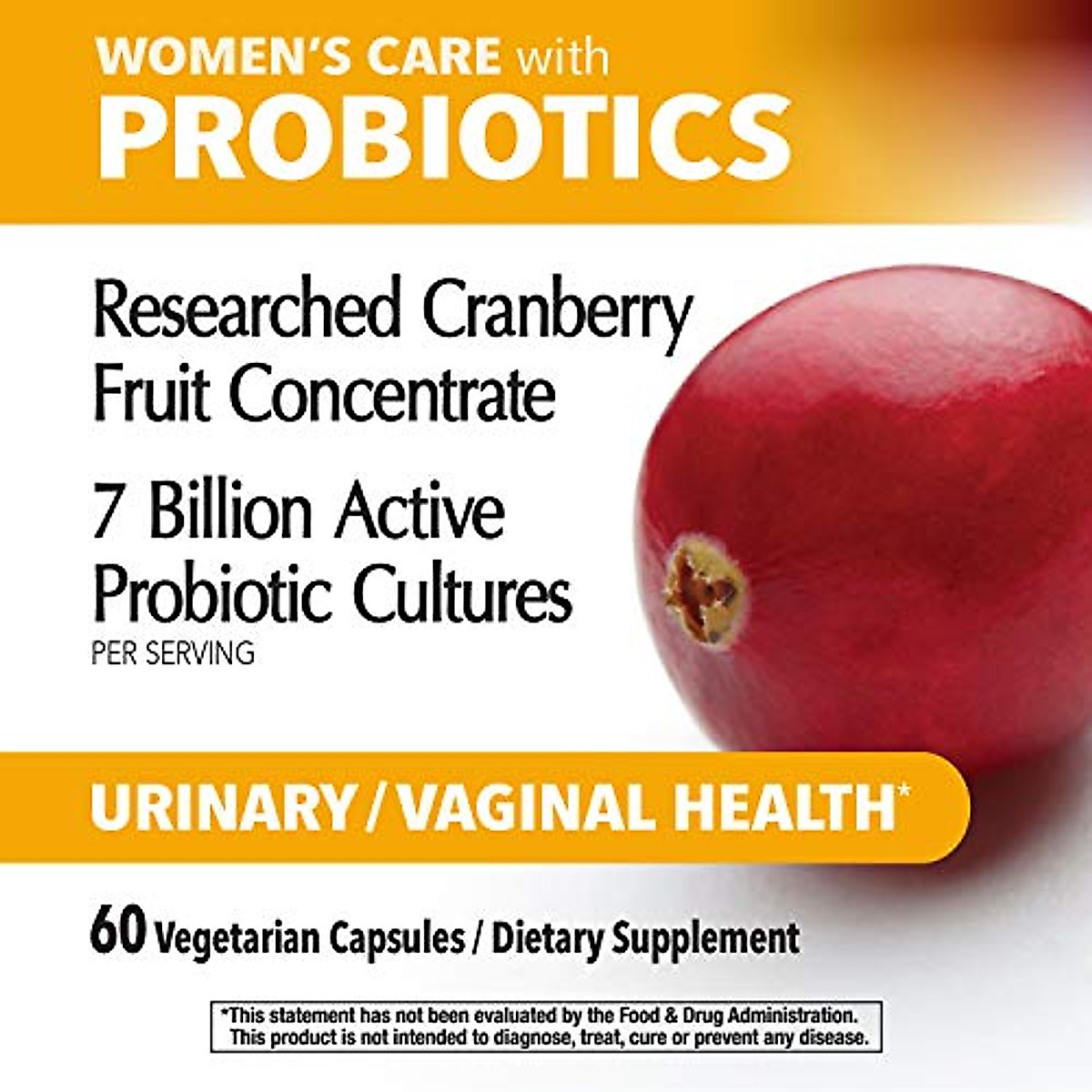 Nature’s Way CranRx Women’s Care with Probiotics, 7 Billion Active Probiotic Cultures, Urinary Health*, 60 Capsules