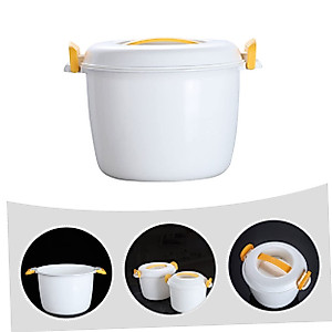 Luxshiny 2pcs Rice Cooker Kitchen Microwave Steamer Dash Egg Cooker Pasta Pot Microwave Veggie Steamer Oven Rice Steamer Steaming Utensils Microwave Soup Plastic Heater Miniature Travel