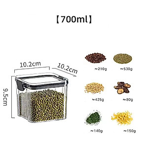 6PCS Food Storage Containers Set with Lids, Ideal for Kitchen Pantry Organization and Storage