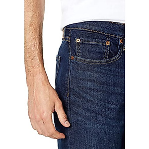Levi's Men's 514 Straight Fit Cut Jeans (Also Available in Big & Tall), Clean Run-Dark Indigo (Advanced Stretch), 36W x 32L