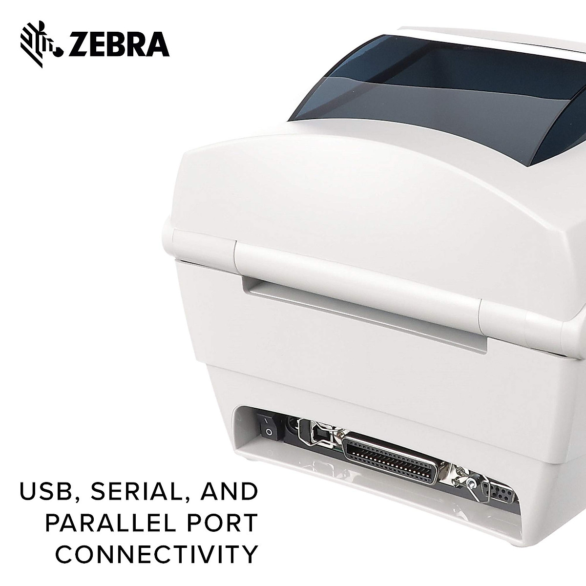 ZEBRA GC420t Thermal Transfer Desktop Printer Print Width of 4 in USB Serial and Parallel Port Connectivity GC420-100510-000