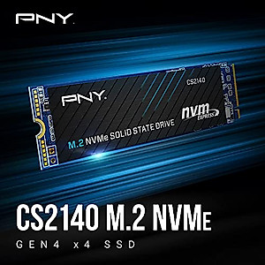 PNY CS2140 500GB M.2 NVMe Gen4 x4 Internal Solid State Drive (SSD) - M280CS2140-500-RB