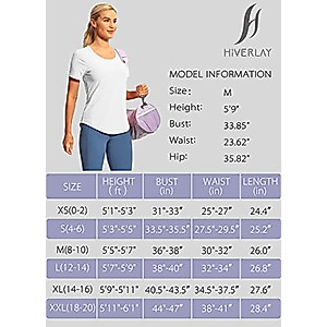 Hiverlay Workout Shirts for Women Short Sleeve Scoop Neck Tops Athletic Quick Dry Gym T-Shirts Yoga Running Tee White XXXL