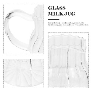 Small Milk Jug Crystal Jug Glass Milk Jug Milk and Cream Pitcher Formula Container Gravy Pitcher Latte Art Pitcher Coffee Frothing Cup Clear Glass Cups Sauce Pitcher Seasoning Mini