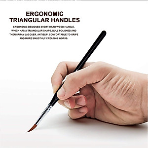 Detail Paint Brushes Set 10pcs Miniature Brushes for Fine Detailing & Art Painting - Acrylic, Watercolor,Oil,Models, Warhammer 40k.