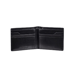 Cole Haan Men's RFID Slim Billfold Wallet, Black Stitch, One Size