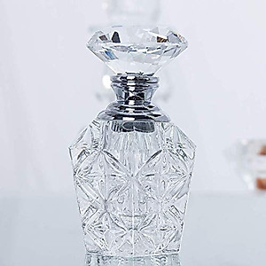 H&D HYALINE & DORA Clear Art Carved Crystal Empty Mini Refillable Perfume Bottle