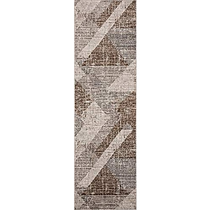 Loloi II Austen Collection AUS-04 Stone/BARK, Contemporary 6'-7" x 9'-2" Area Rug