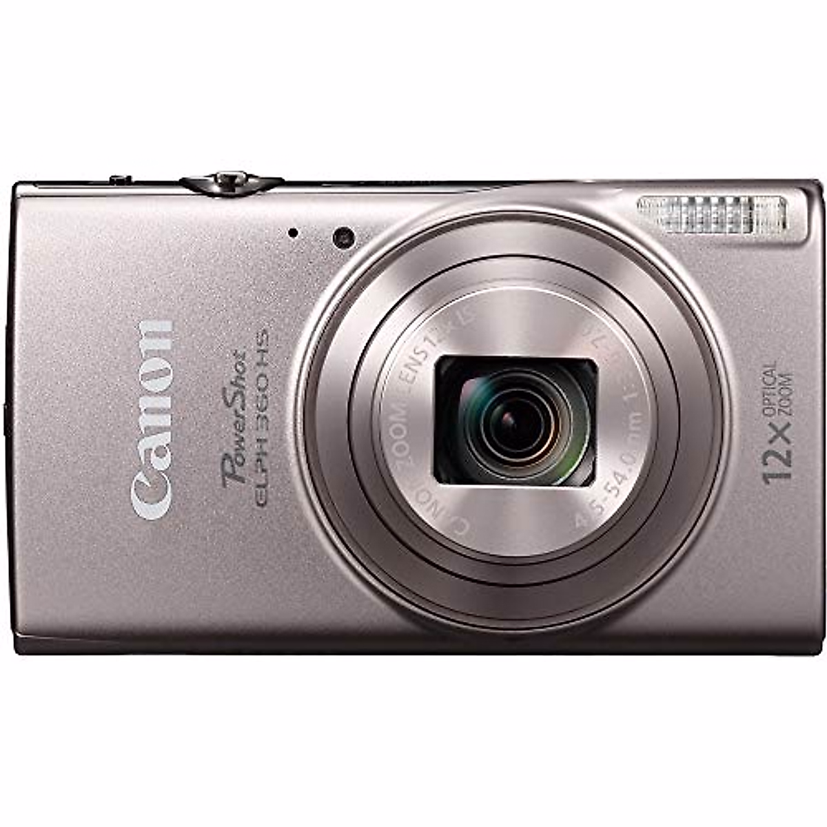 Canon Power-Shot ELPH 360 HS Digital Camera (Silver) (1078C001) + 2 x 64GB Card + 2 x NB11L Battery + Case + Charger + Card Reader + Corel Photo Software + Flex Tripod + More (17 Items) (Renewed)