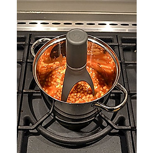 Uutensil Stirr - The Unique Automatic Pan Stirrer - Longer Nylon Legs, Grey