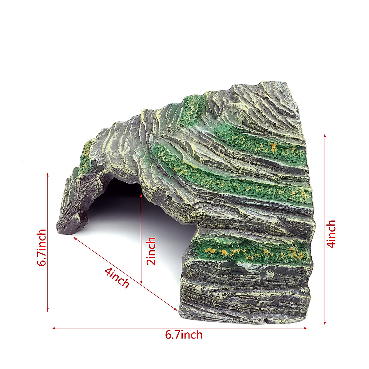 JIHAQUA Terrarium Decor Reptile Hide Reptile Hides and Caves Aquarium Tank Accessories Decorations,Medium