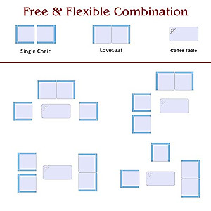 Tangkula 4 Pieces Patio Furniture Set, All Weather Outdoor Sectional Rattan Sofa Set with Cushions & Tempered Glass Table, Wicker Conversation Couch Set for Backyard Garden Poolside