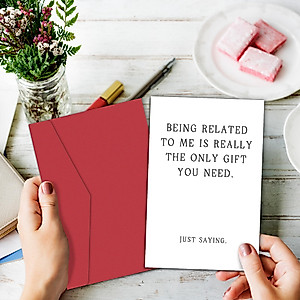 Heollaok Funny Birthday Card for Brother and Sister, Cute Joke Birthday Card for Cousin or Niece, Humor Happy Birthday Card for Family