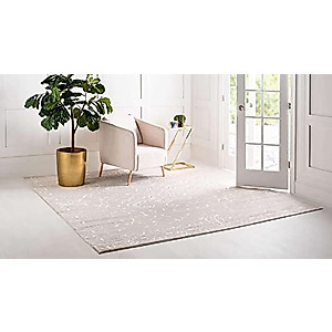 Unique Loom Rushmore Collection Area Rug - Adams (6' Square, Beige/Ivory)