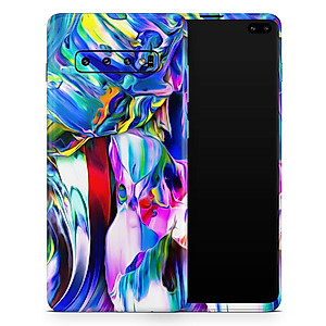 DesignSkinz Blurred Abstract Flow V21 Protective Vinyl Decal Wrap Skin Cover Compatible with The Samsung Galaxy S20 (Screen Trim & Back Glass Skin)