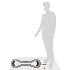 PetFusion Ultimate Cat Scratcher Lounge, Reversible Infinity Scratcher in Multiple Colors. Made from Recycled Corrugated Cardboard, Durable & Long Lasting