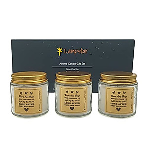 Memorial Candle Gifts Bereavement Present Sympathy Gift Ideas Lovers Friends Families, Natural Scented Candles - Candle Gift Set Vanilla Lavender (Vanilla Lavender, There are Those 3oz 3pack)