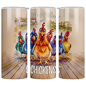 Casitika Chicken Tumbler. Chicken Gifts For Women. 20 Oz Tumbler For People That Love Chickens. Gift Idea For Mom To Use As A Coffee Mug. (Life)