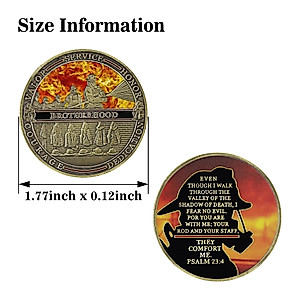 BHealthLife Fire Helmet Firefighters Creed Challenge Coin Fire Department Retire Thank You Gift