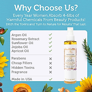 Era Organics Facial Cleansing Oil - Extra Moisturizing Anti-Aging Cleanser for Softer, Smoother, More Supple Looking Skin