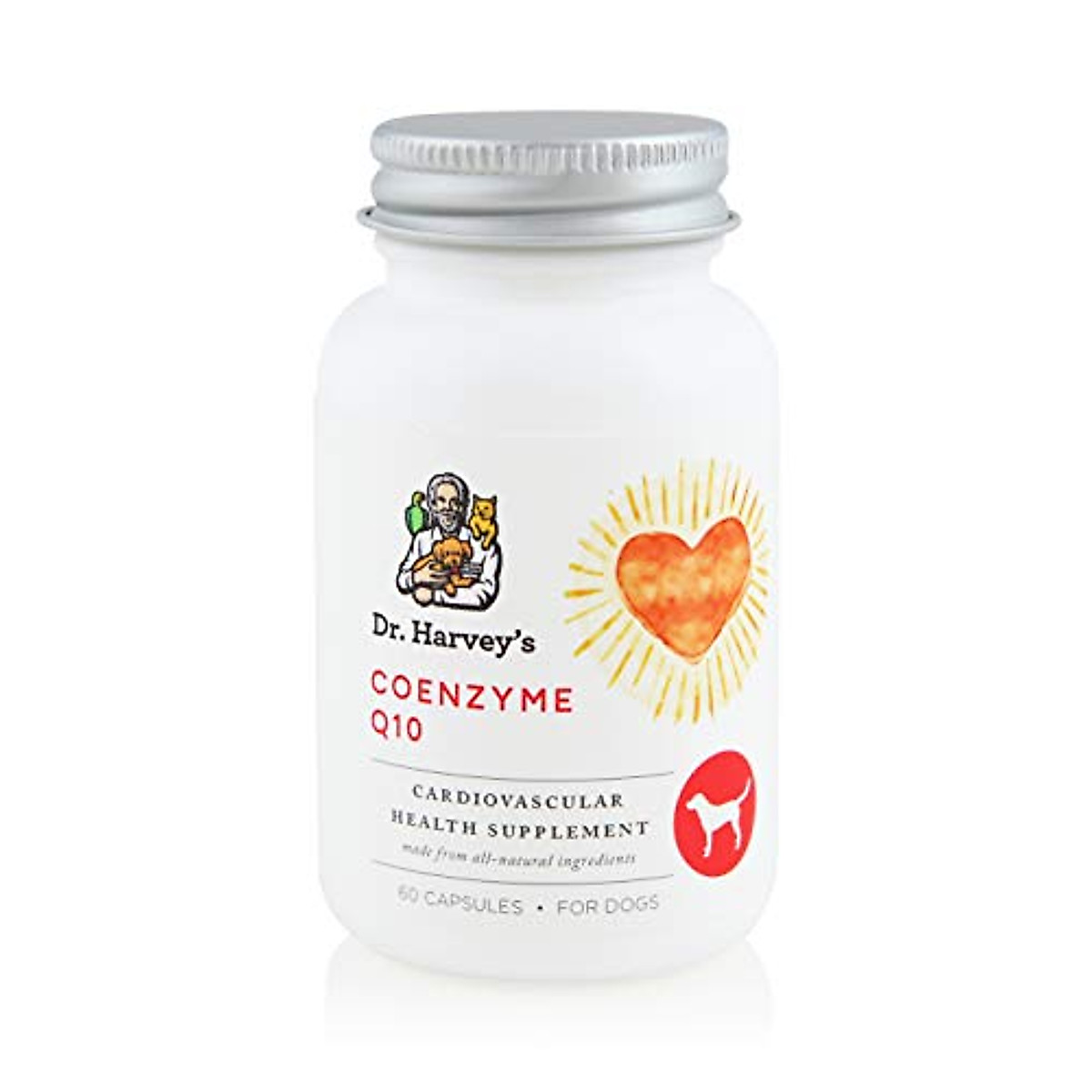 Dr. Harvey's Coenzyme Q10 - Heart & Cardiovascular Support Supplements for Dogs, 60 Capsules
