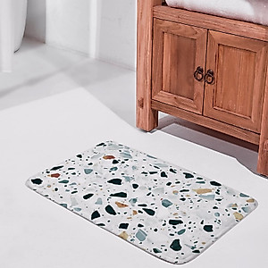 Gray Blue Stone Blocks Kitchen Mat and Rugs Cushioned Anti-Fatigue Kitchen mats 16"x 24"Non Slip Waterproof Kitchen Mats and Rugs for Kitchen Floor Home Office Sink Laundry