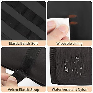 CUBETASTIC Lipstick Organizer - 20 Slots, Portable Lipstick Bag, Travel Lipstick Holder with Elastic Bands, Cosmetic Makeup Storage Bag for Liquid Lipstick Tube - Lipstick Not Included