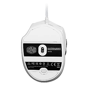 Cooler Master MM720 White Glossy Lightweight Gaming Mouse with Ultraweave Cable, 16000 DPI Optical Sensor, RGB and Unique Claw Grip Shape