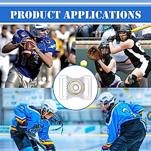 TiciKim 10 Pack Sports Helmets Buckle Stainless Steel Snap Chin Strap Buckle Helmet Repair Kit for Youth Football Baseball Hockey Sports