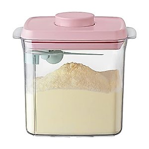 Ankou Formula Conatiner - 1700ml Airtight Formula Dispenser One Button Handy Milk Powder Container BPA-Free Storage Containers with Scoop and Scraper Transparent 730g