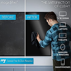 MagicFiber Extra Large Microfiber Cleaning Cloth - Premium Cloth for TV, Screens, Windows, Mirrors & More