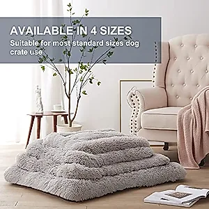 METCHIC Dog Crate Beds Small Dogs, Calming Dog Beds Crate Pads, Dog Crate Mats Machine Washable, 24''