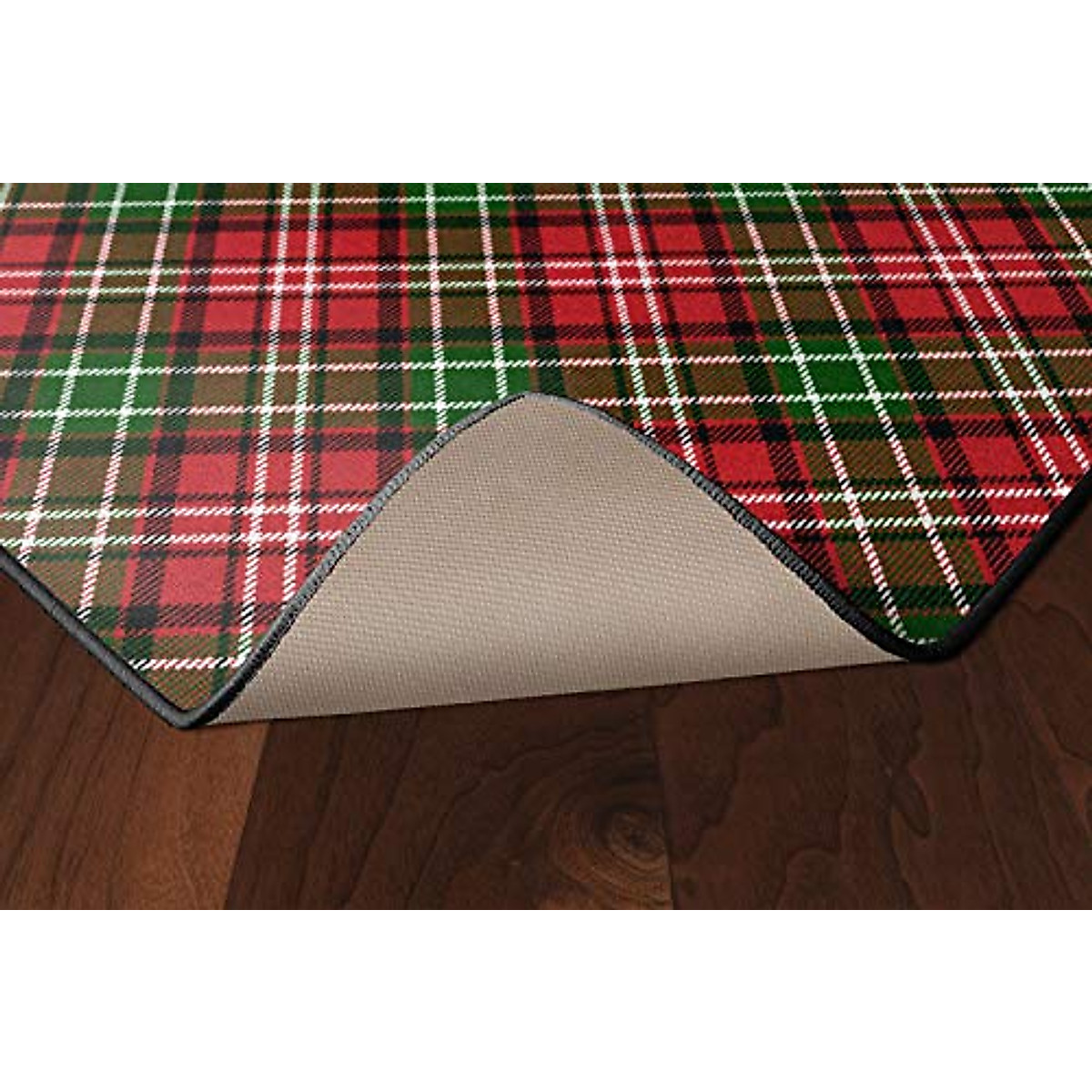 Brumlow MILLS Christmas Plaid Washable Festive Print Holiday Area Rug for Living or Dining Room, Bedroom Carpet and Kitchen Rug, 5'x8', Multicolor