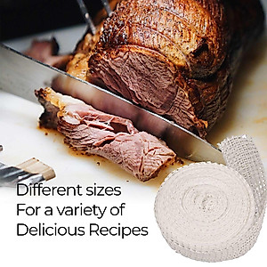 The Sausage Maker® 50ft Meat Netting Roll Size 20, Elastic Butchers Twine Cooking String Food Net For Turkey Breast, Large Bologna, Pork Butt, USA Made, BPA Free Stretchable Poly-Cotton Mesh, 5.5" Dia
