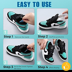 Madala 2 Pair Crease Protector for Air Force Shoes, Sneaker Shoes Protectors, Crease Guards Anti Crease Shoes Protector, Anti Wrinkle Shoes Crease Protector, No Crease Shoe Inserts for Men's 7.5-12