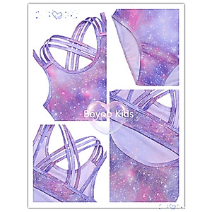 Boyoo Girls' Sleeveless Gymnastics Ballet Dance Leotard Cross Straps Back Camisole Tank Leotards