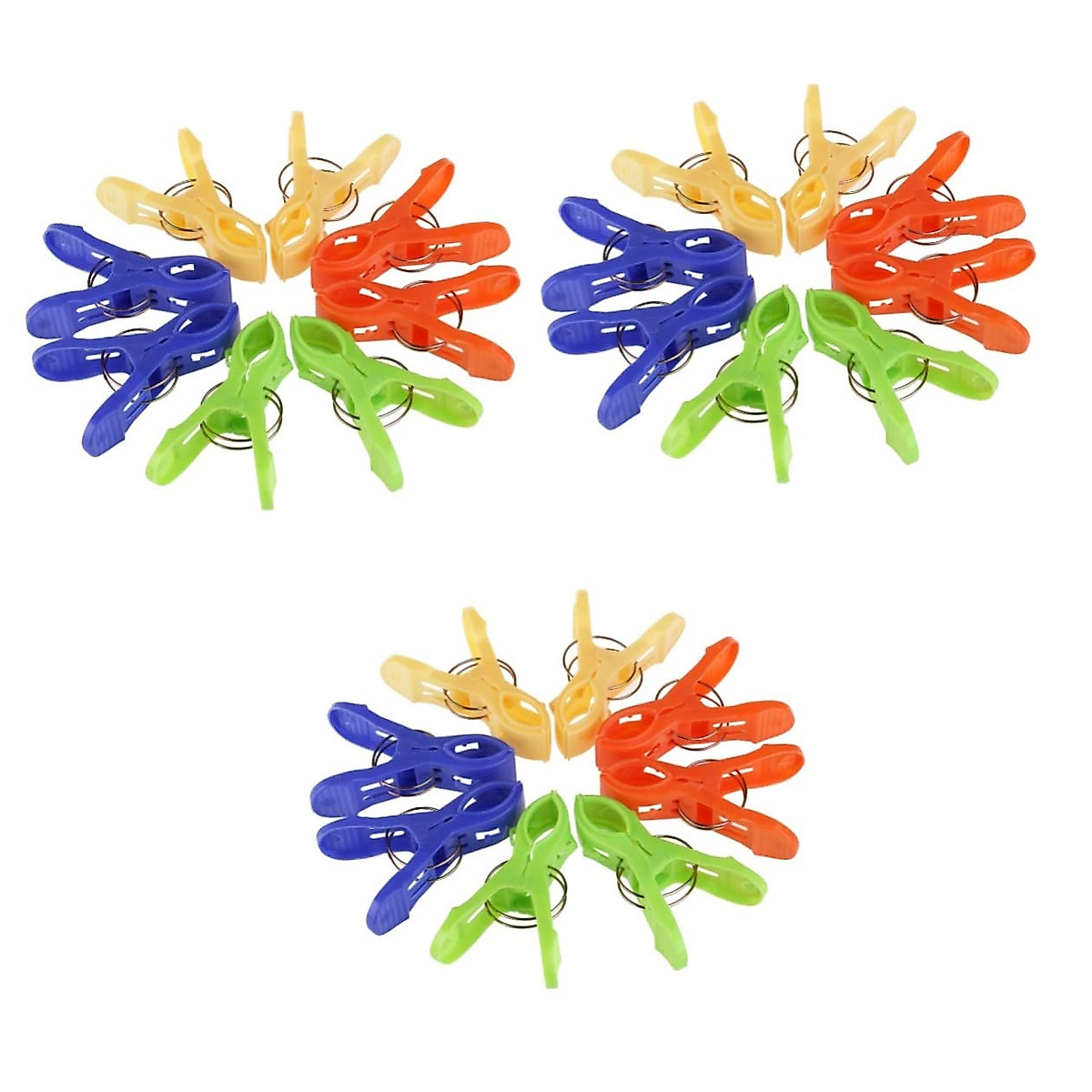 Zerodeko 48 Pcs Mini for Kids Clamp Tarp Clips Rope Clamp Bike Helmet Decorations Beach Tent Clothes Peg Clip Dress Guard Bike Cord Grip Tent Snaps Clothespin Camping