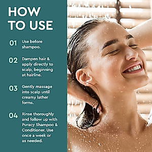 Puracy Scalp Scrub, 99.96% Natural Scalp Exfoliator, Hair Scrub, Scalp Exfoliator Scrub, Scalp Treatment, Scalp Cleanser, Dry Scalp Treatment, Scalp Care, Scalp Shampoo, Itchy Scalp Shampoo - Mint